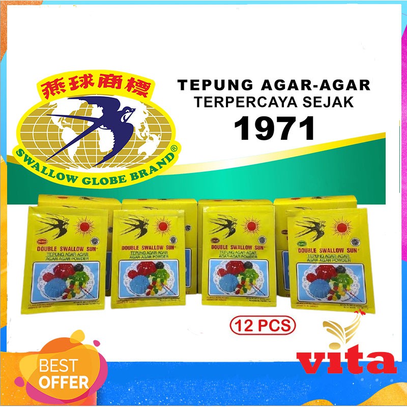 Agar Agar Jello Pudding Swallow Globe Brand Box 12pcs – Toko Vita